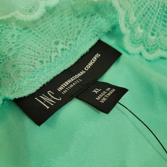 Inc International Concepts Intimates And Sleepwear Inc Lacetrim Long Satin Lingerie Nightgown